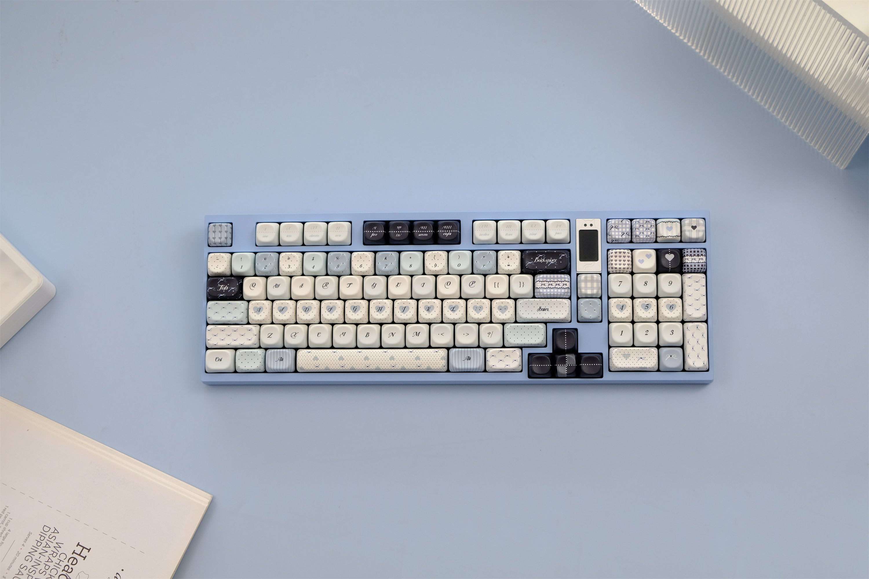 Polka Dots Keycaps 126 Keys PBT Material MOA Profile DYE-SUB Customized ...