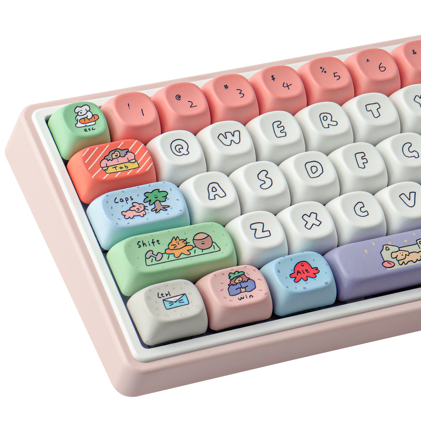 Smiley Face Keycaps 126 Keys PBT Keycaps MOA Profile DYE-SUB Customized ...