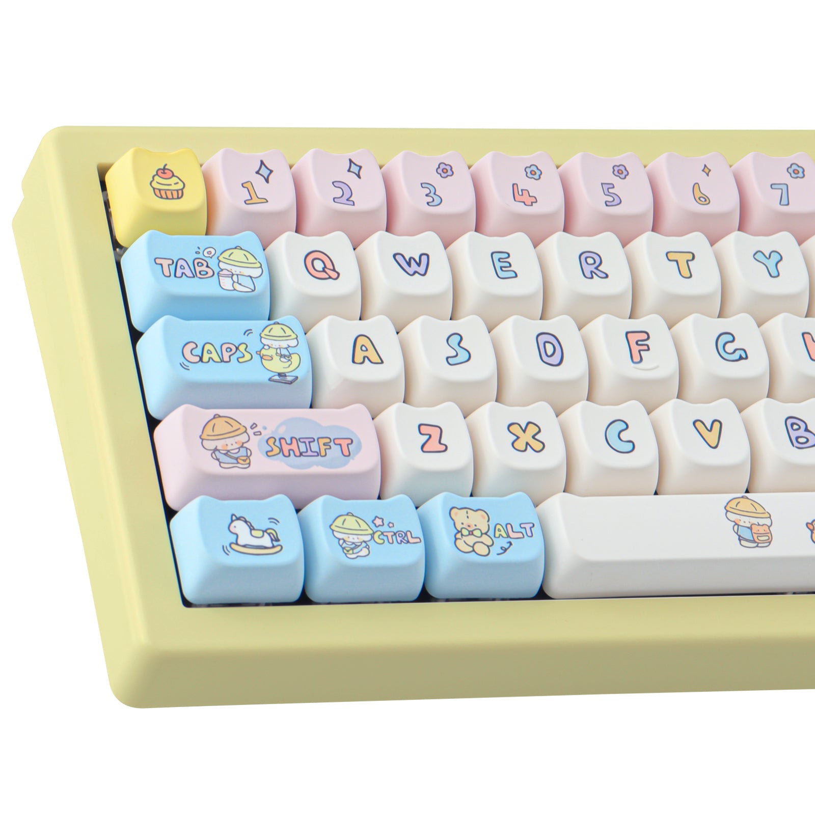 Kindergarten keycaps 138 Keys PBT Keycaps MAO Profile DYE-SUB ...
