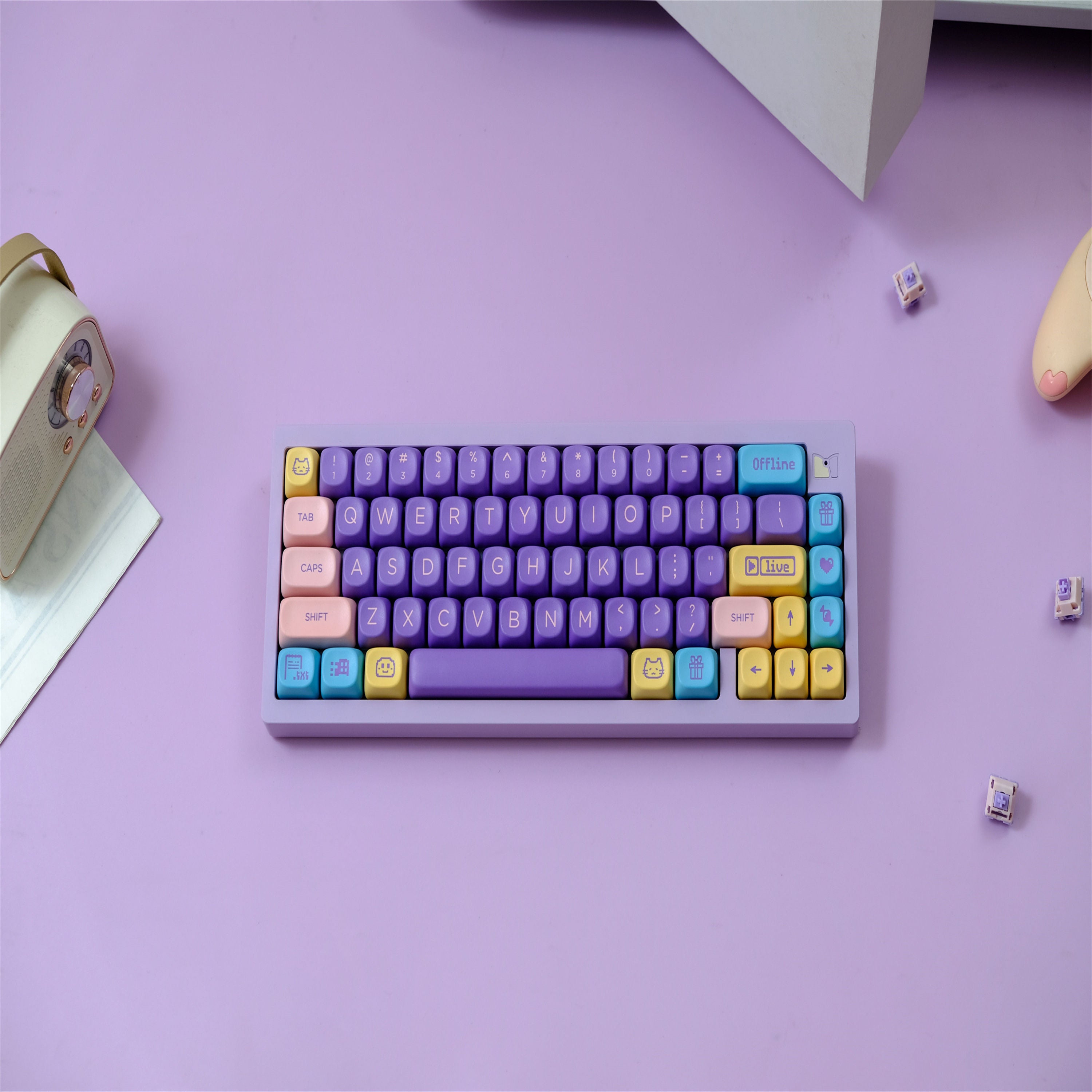 Assorted Candies MOA Keycaps 126 Keys PBT Material DYE-SUB