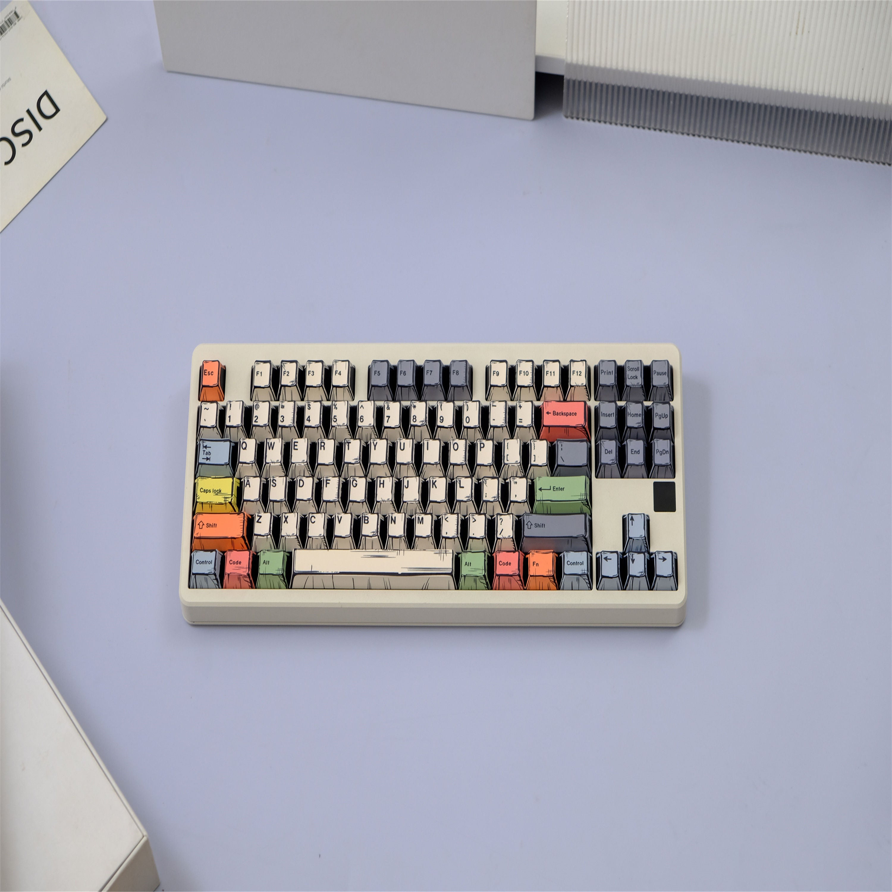 Canvas Comic Atyle keycaps 150 Keys Cherry Profile Keycap