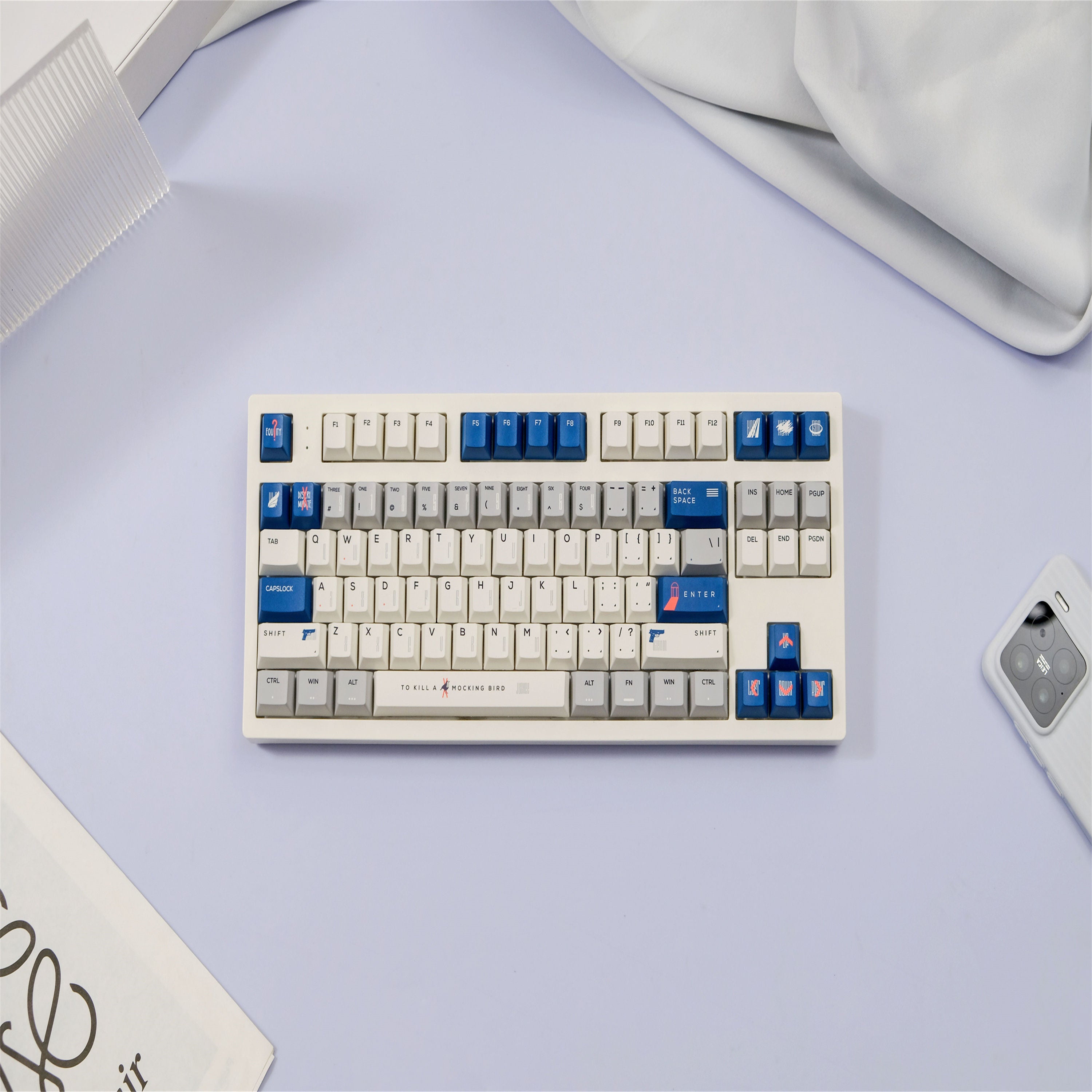 Bluebird keycaps 151 Keys PBT Material Cherry Profile DYE-SUB ...