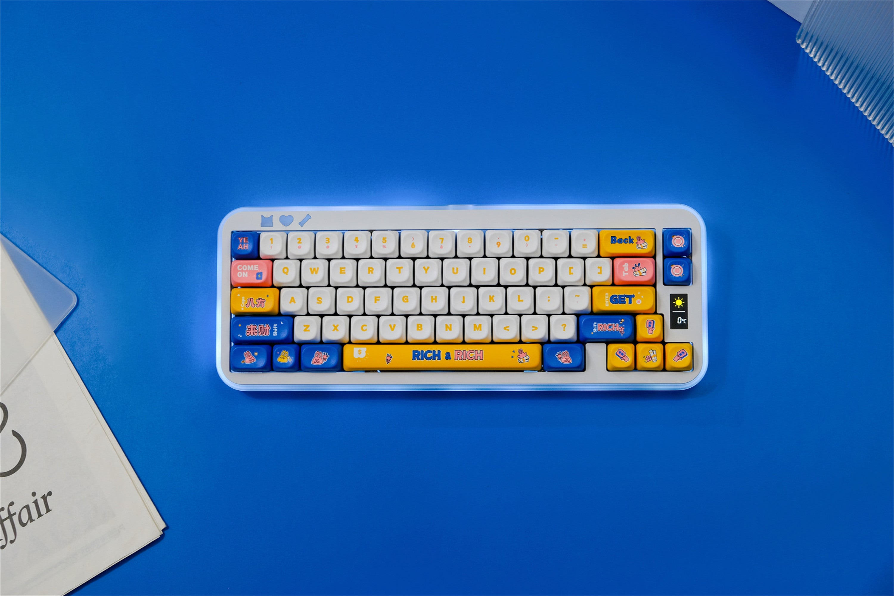 Money RICH MOA Keycaps 126 Keys PBT Material MOA Profile DYE-SUB ...