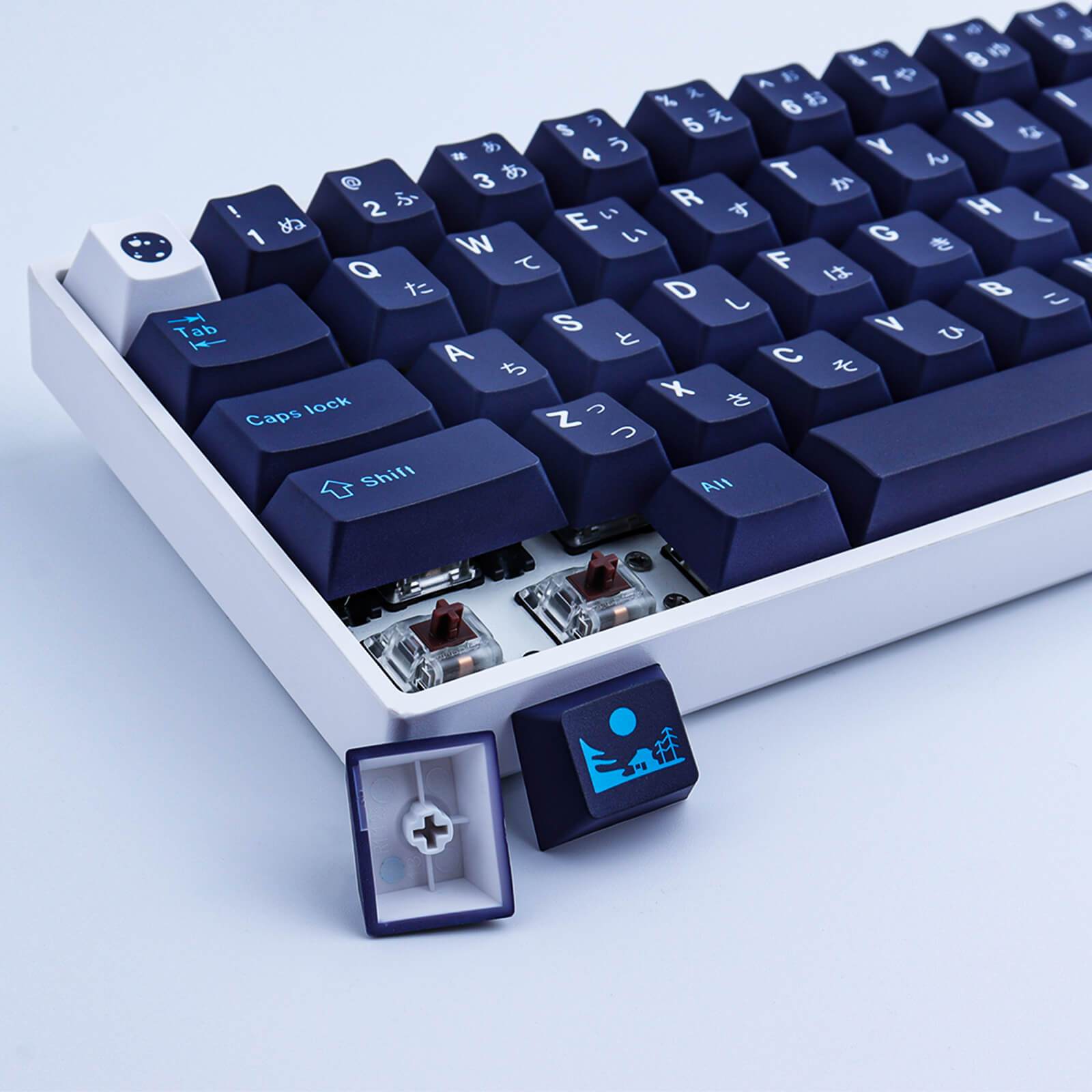 129 Keys PBT DYE-SUB Blue Hell keycaps | joorkey