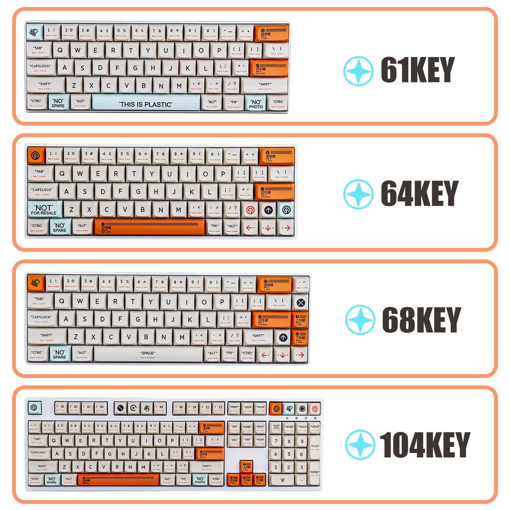 Plastic Keycaps Set | joorkey
