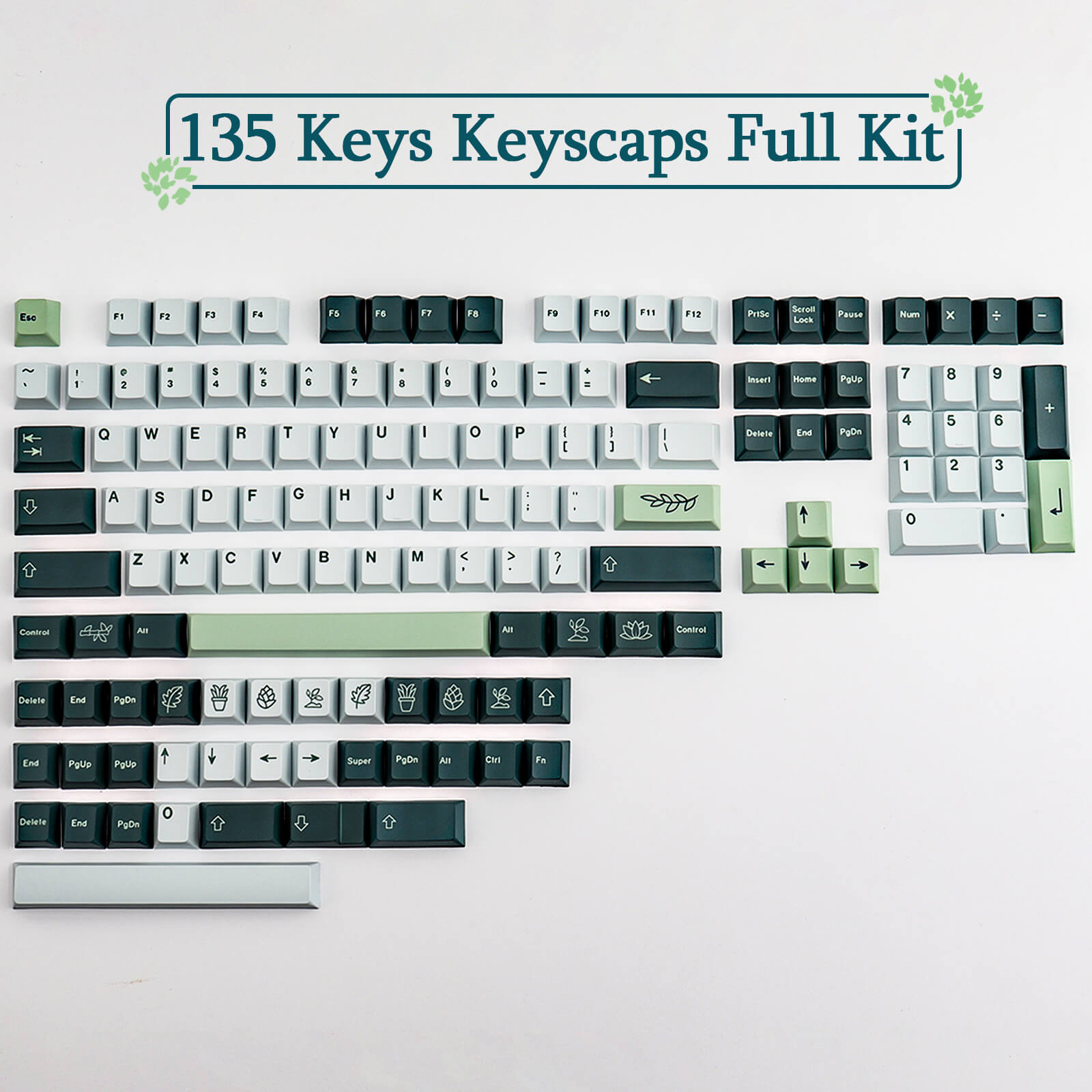 Botanical（Grass green） Keycaps Set | joorkey