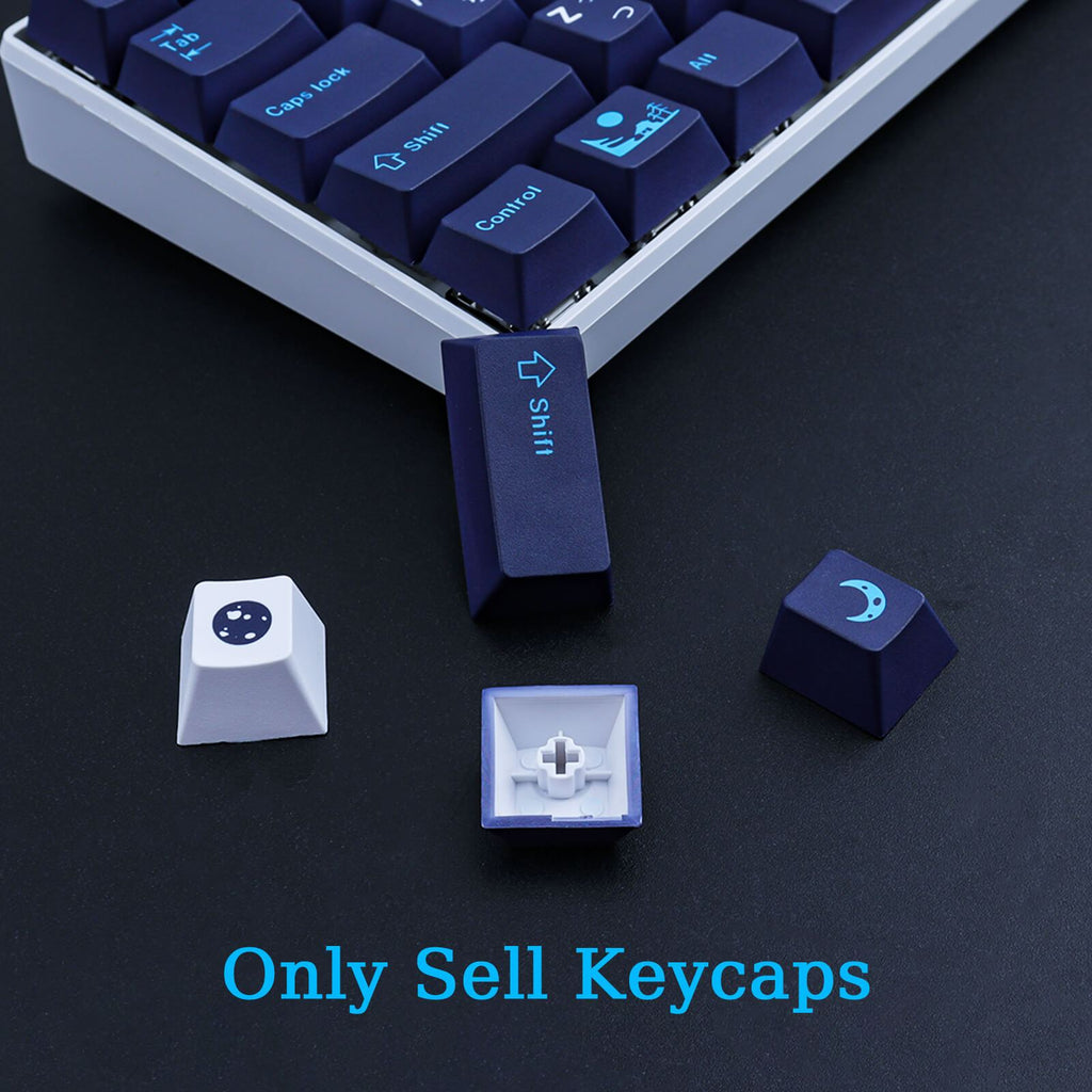 129 Keys PBT DYE-SUB Blue Hell keycaps | joorkey