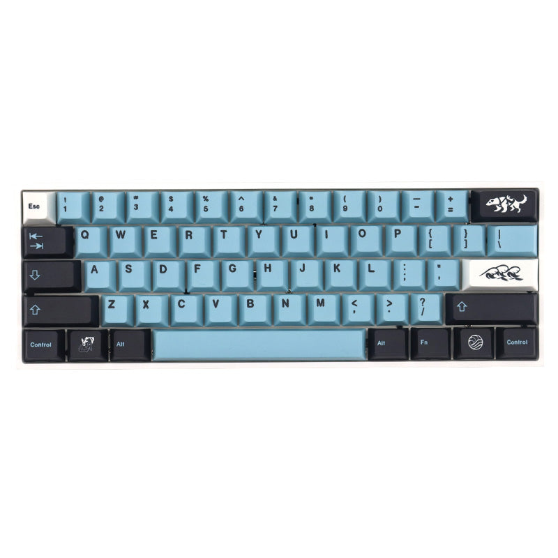 PBT Keycaps Cherry Profile Sublimation Keyboard Keycap Black Blue Mizu ...