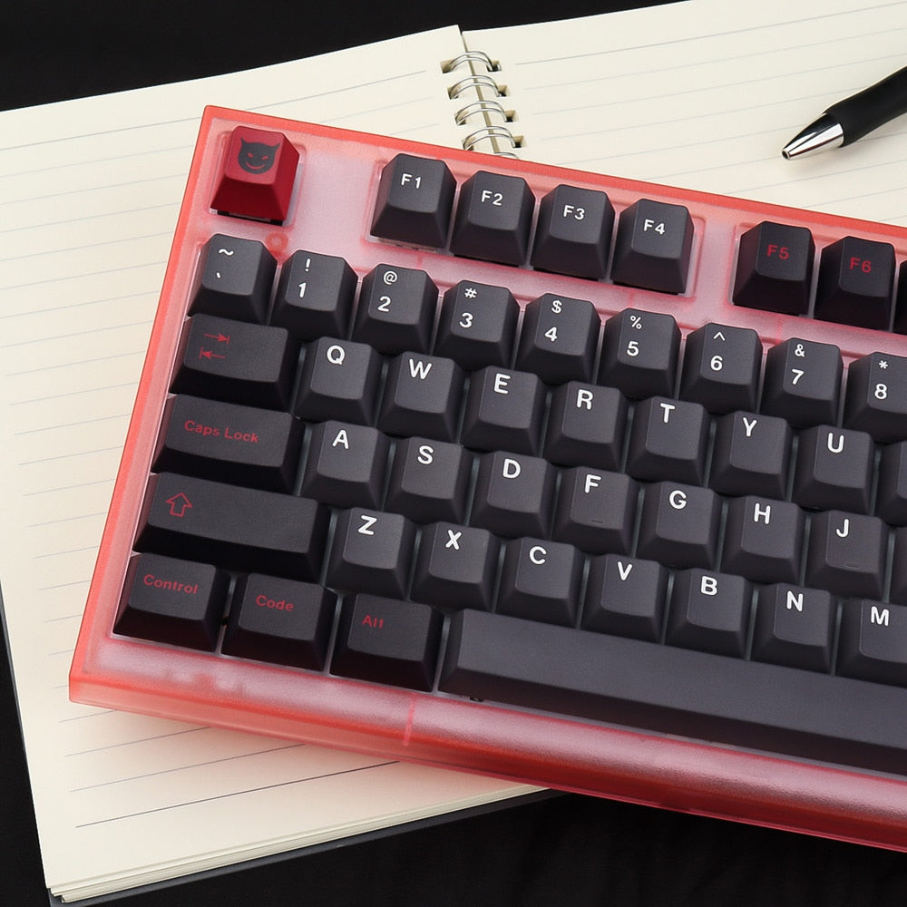 129 Keys PBT DYE-SUB Evil Dolch Keycaps | joorkey